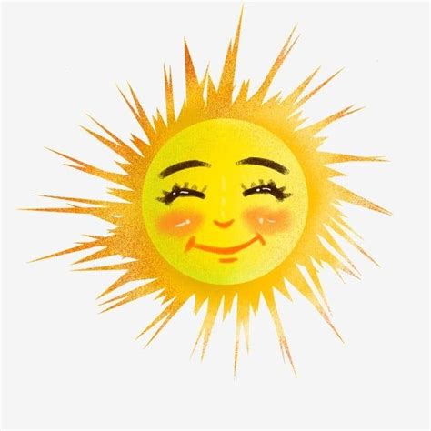 可愛的卡通太陽笑臉元素設計3 笑臉剪貼畫 太陽 笑臉素材，psd格式圖案和png圖片免費下載 Cartoon Sun