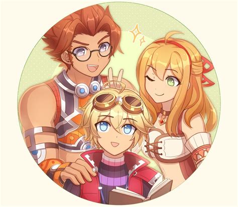 Shulk Fiora And Reyn Xenoblade Chronicles And More Drawn By Enni Danbooru