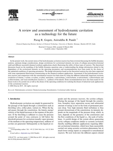 A Review And Assessment Of Hydrodynamic Pdf Fluid Dynamics Liquids