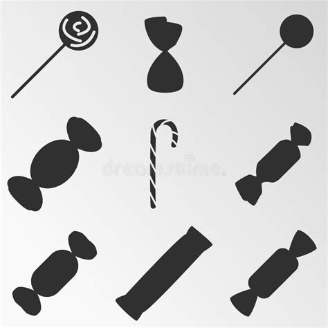 Vector Illustration On The Theme Candy Sweet Stock Vector