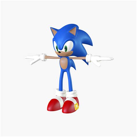 Cgi Classic Sonic 3d Model 99 Max Fbx Obj Free3d