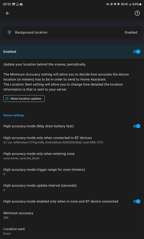 Android Companion App High Accuracy Mode Doesnt Turn Off When I Leave