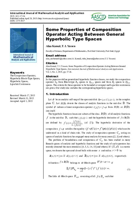 Pdf Some Properties Of Composition Operator Acting Between General