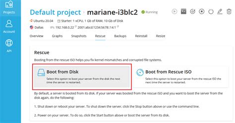 Recovering Inaccessible Servers With Rescue Mode Solusvm Documentation