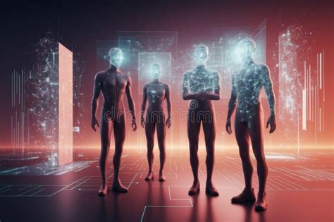 Seamless Human Ai Interaction In Futuristic High Tech Environment Stock