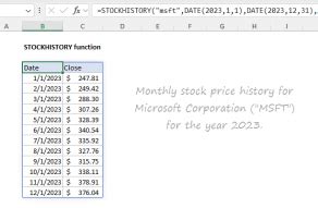 Get Current Stock Price Excel Formula Exceljet