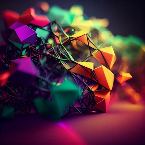 Premium Photo Abstract Plexus Colorful Backgroundgenerative Ai