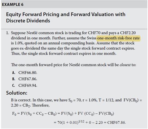 Equity Forward Valuation With Discrete Dividends Rcfa