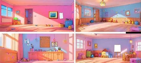 خرید و قیمت پکیج 4 تایی بک گراند های کارتونی به همراه پراپ های قابل تغییر برای نرم افزار کارتون