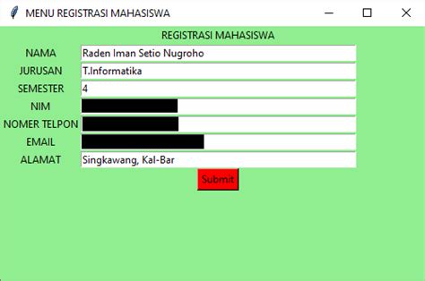 Github Radeniman08registrasi Mahasiswa Python