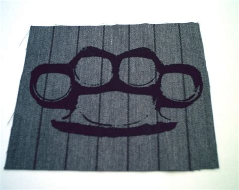 Brass Knuckles Patch Etsy
