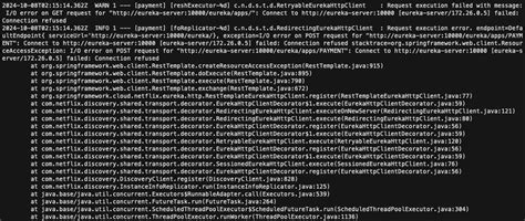 Eureka Server Connection 에러 Caused By Orgapachehcclient5hostconnectexception