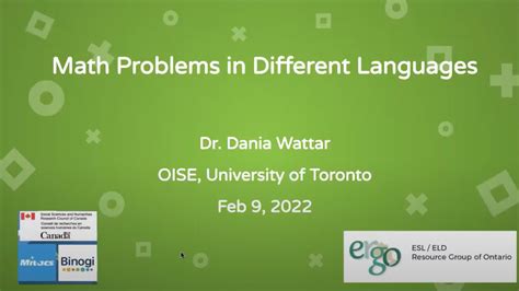 ergo event math problems in different languages escape projects