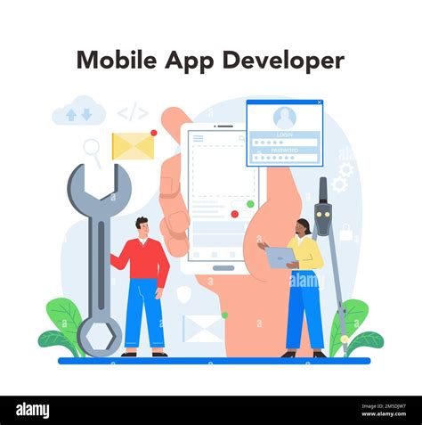 mobile app development concept modern technology and smartphone