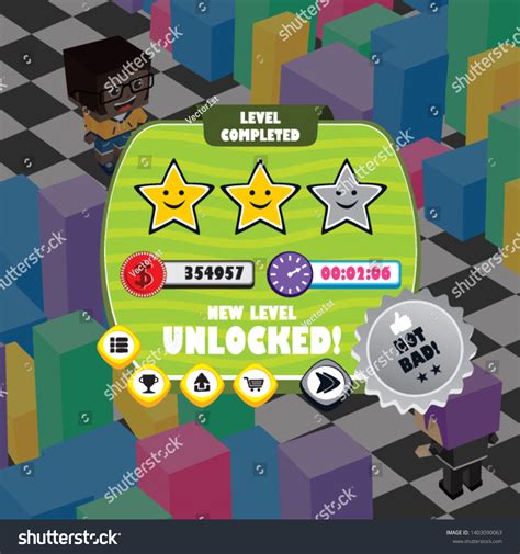 Game Ui Menu Application Mobile App Vector De Stock Libre De Regalías 1403090063 Shutterstock