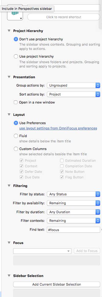 How To Focus In On 1 Task Omnifocus For Mac The Omni Group User Forums