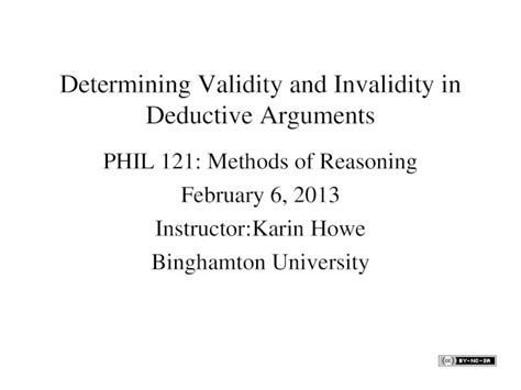 PPT Determining Validity And Invalidity In Deductive Arguments PHIL 121 Methods Of Reasoning