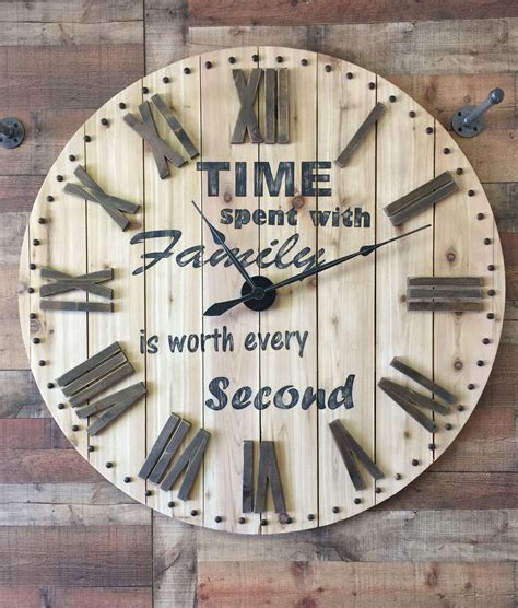 48” Rustic Cedar Clock Made By Nailbenders Designs In Amarillo Tx Clock Design Wall Clock