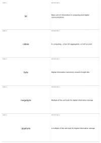 Binary Flashcards CS 102 Introduction To Programming Docsity