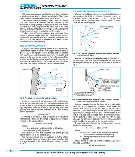 Grating Physics Lecture Notes Bme 136 Docsity