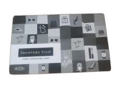 Whitegrey And Black Shoppers Stop T Card Size 4x25 Inch At