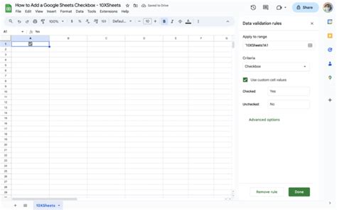 How To Add A Google Sheets Checkbox Guide XSheets