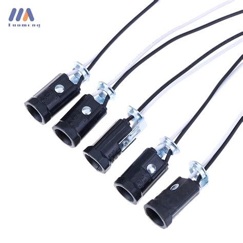 Luomeng 5pcs Base E12 Lamp Us Holder Light Sockets Keyless With 15cm Wire Lead New Shopee