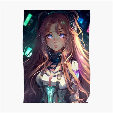 Anime Girl 8 Poster Posterundefined By Themoooh Redbubble