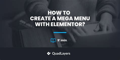 Create Mega Menu With Elementor Using The Nav Menu