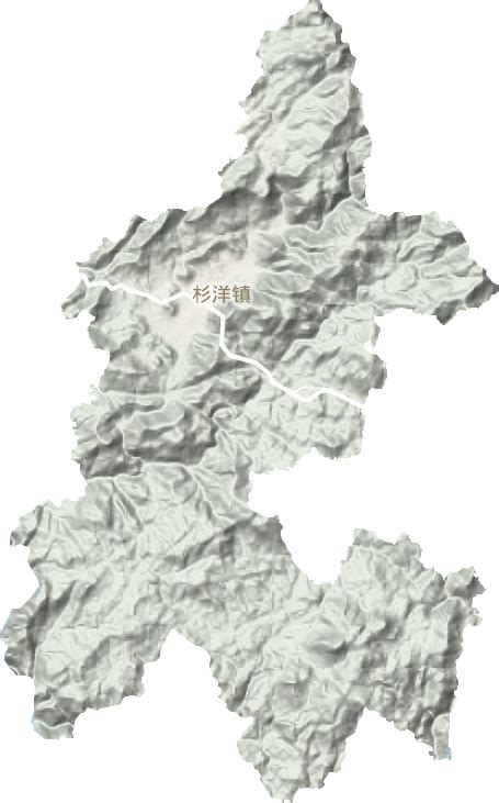 杉洋镇高清地形地图