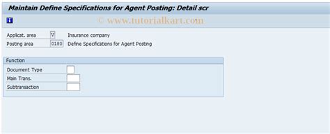 FQEXC SAP Tcode Define Specifns For Agent Posting Transaction Code