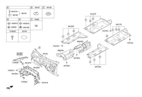 84135 B1000 Under Cover Assy Floor Frlh Hyundai Yoshiparts