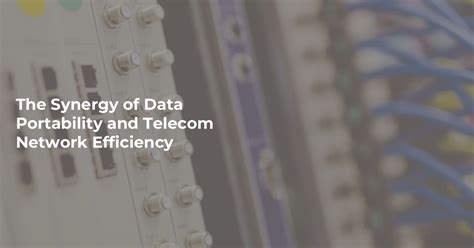 The Synergy Of Data Portability And Telecom Network Efficiency