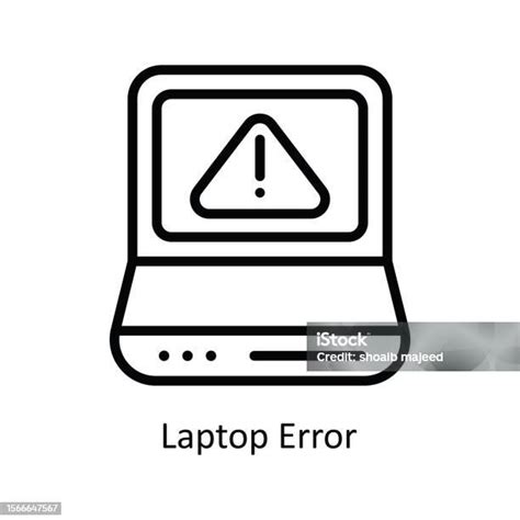 노트북 오류 벡터 개요 아이콘 디자인 그림입니다 네트워크 및 통신 흰색 배경에 기호 Eps 10 파일 Php 프로그래밍 언어에 대한 스톡 벡터 아트 및 기타 이미지 Istock