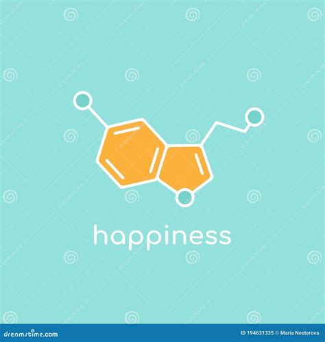 Serotonin Molecular Structure Neurotransmitter Molecule Skeletal