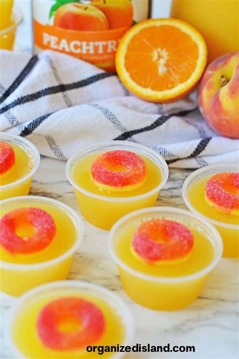Peach Jello Shots Organized Island