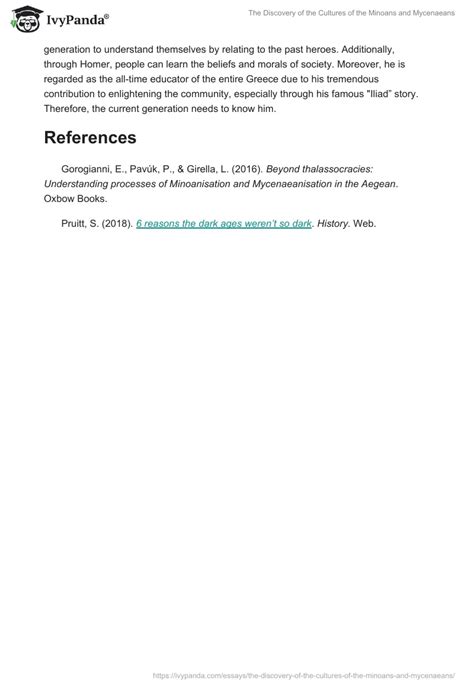 Discovery Of The Cultures Of The Minoans And Mycenaeans 397 Words