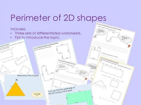 Perimeter Of 2d Shapes Teaching Resources