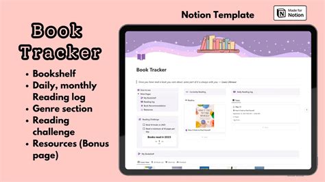 Book Tracker Reading List Organizer Personal Template
