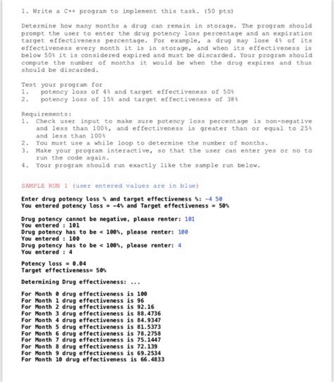 Solved 1 Write A C Program To Implement This Task 50