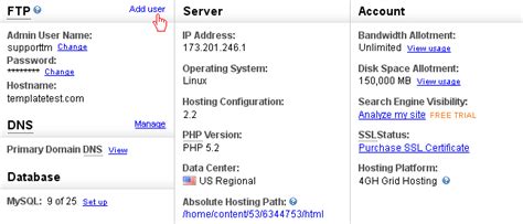 How To Create FTP User With Limited Access Template Monster Help