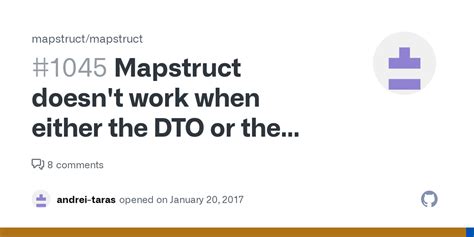 Mapstruct Doesn T Work When Either The DTO Or The Model Is Generated Code Issue