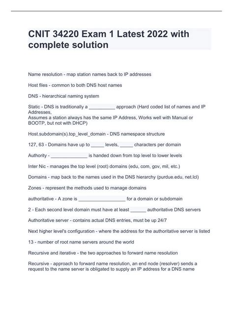 CNIT Exam Latest With Complete Solution CNIT Stuvia US