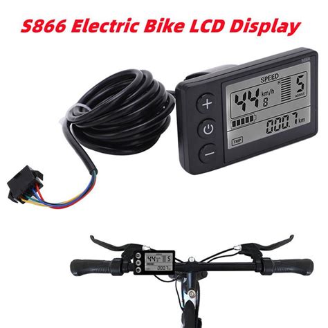 Abs S866 Electric Bike Display Lcd Meter 24v 36v 48v Electric Scooter Control Panel With Sm Plug