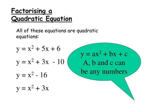 PPT Factorising A Quadratic Equation PowerPoint Presentation Free Download ID 326122