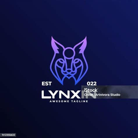 벡터 일러스트 레이 션 살쾡이 스 그라디언트 라인 아트 스타일 스라소니에 대한 스톡 벡터 아트 및 기타 이미지 스라소니