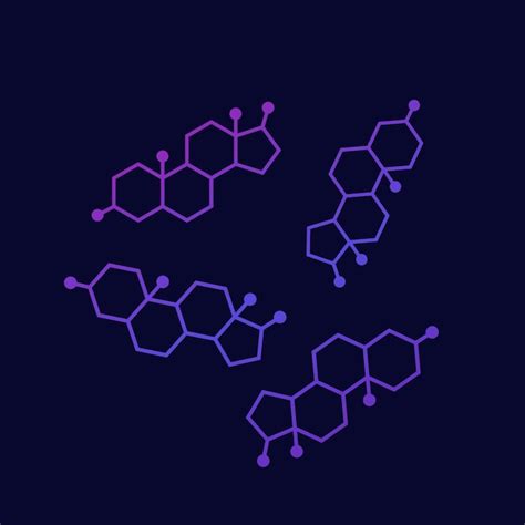 Premium Vector Testosterone Molecules Male Sex Hormone Vector