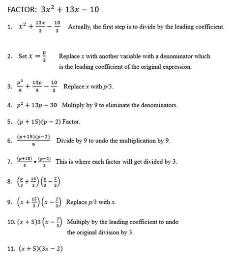 Slide And Divide Factoring Method Mathbitsnotebooka1