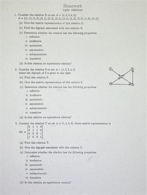 Solved 1 Cousider The Relation R On Aet A {1 2 3 4 5}