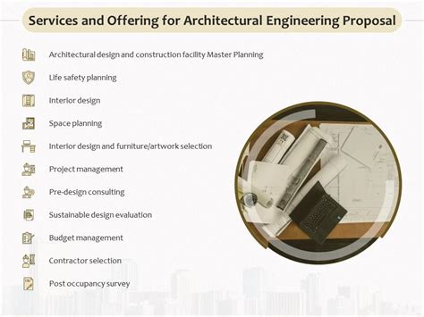 Services And Offering For Architectural Engineering Proposal Ppt Icon Powerpoint Templates
